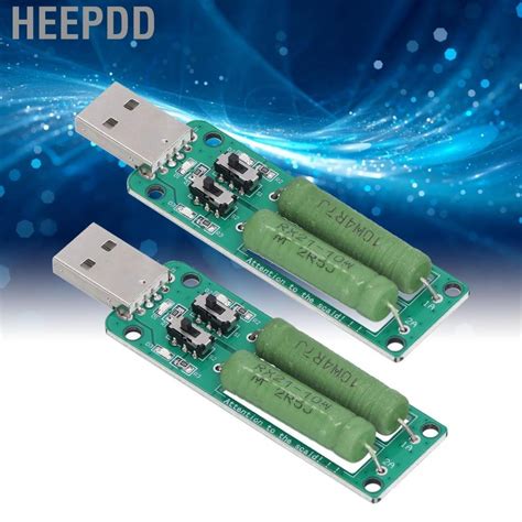 Heepdd 2pcs Usb Load Tester Power Bank Discharge Resistor 5v1a2a3a
