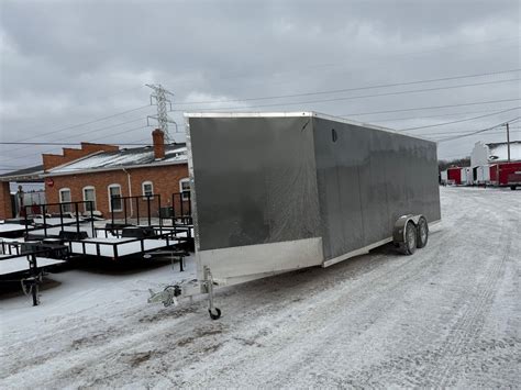 New 2025 Lightning 7 X 23 Lightning 3 Place Enclosed Snowmobile Trailer