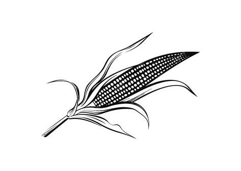 Corn Silhouette Vector Illustration Premium Ai Generated Vector
