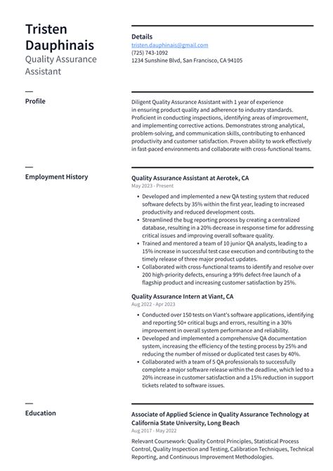 Quality Assurance Assistant Cover Letter Samples And Templates
