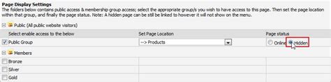 Page Display Settings