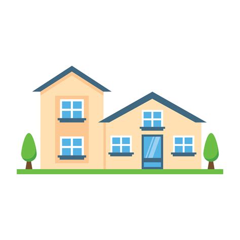 A House Structure With Grassy Yard 26970643 Vector Art At Vecteezy