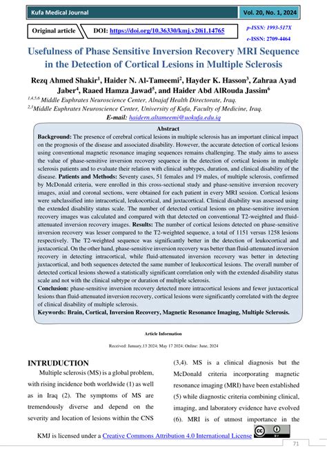 Pdf Usefulness Of Phase Sensitive Inversion Recovery Mri Sequence In