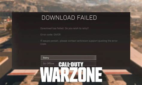 Ways Error Code Diver In Call Of Duty Warzone
