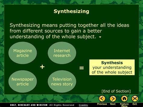 Ppt Informational Text Synthesizing Sources Main Ideas And Supporting Evidence Powerpoint