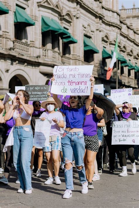 Feminist March Against Gender Violence March 8 Editorial Photography