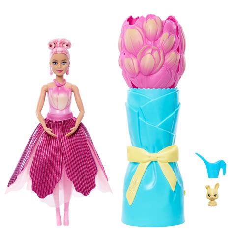 Barbie Petal Pop Scented Fashion Doll With Pink Tulip Dress Reveal
