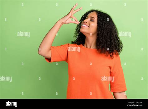 Photo Of Young Black Woman Happy Positive Smile Show Fingers Perfect
