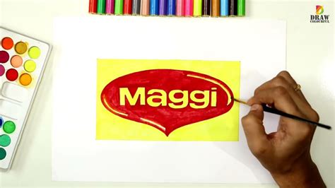 How To Draw Maggi Logo Youtube