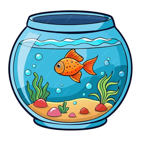Ilustración De Un Acuario De Peces Con Peces De Colores Vector