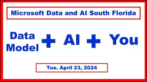 Learn Data Modeling For Ai With Surbhi Pokharna Microsoft Data And Ai South Florida Posted On