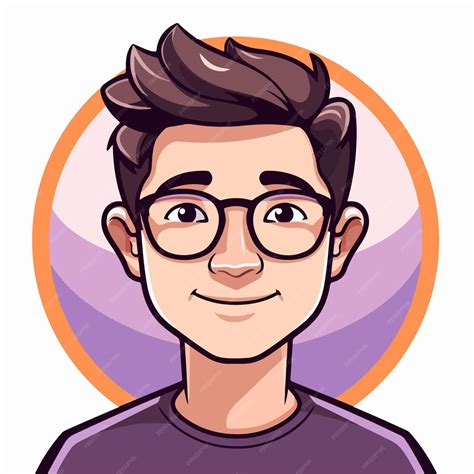 Ilustración De Vector De Chico Friki Vector Premium