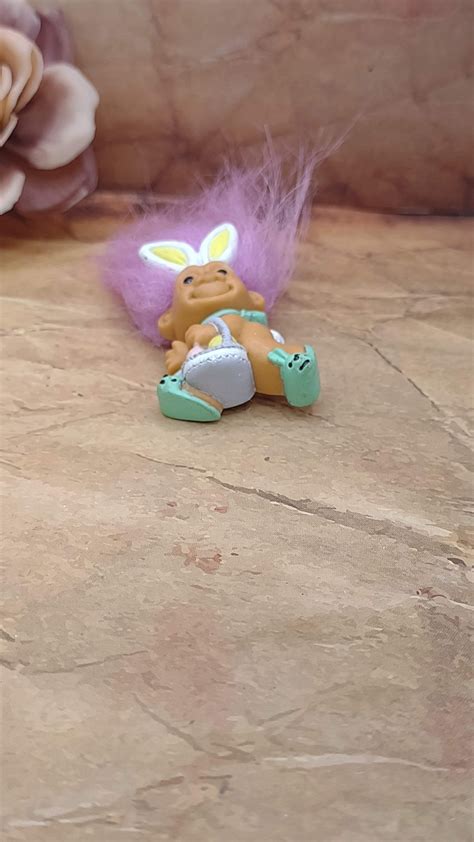 Russ Troll Easter Pin Easter Bunny Bunny Slippers Troll With Bunny Ears Easter Basket Troll