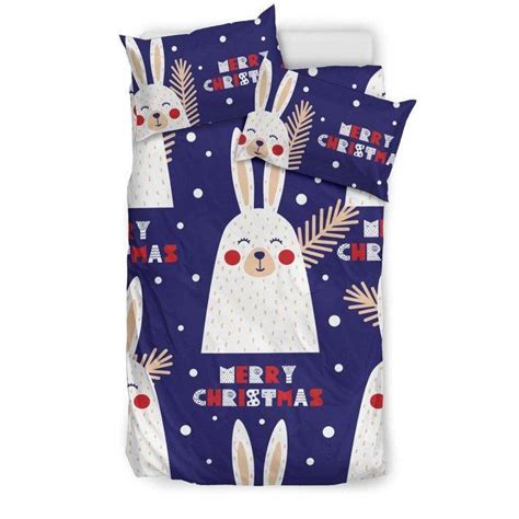 Merry Christmas Bunny Bedding Sets Teehall Live Creatively