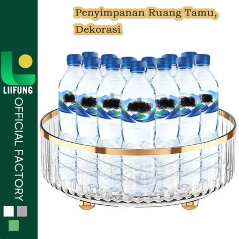 Jual Rak Buah Snack Putar Rak Bumbu Putar Transparan D88 Kitchen Rack Organizerrak