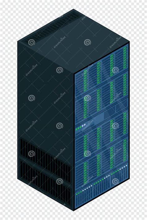 Isometric Server Network Server Room Server In Cabinets Storage Database Isometric
