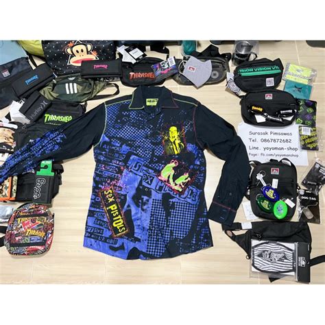 เสื้อเชิ้ต Sex Pistols ของแท้ สภาพดี Size M Shopee Thailand
