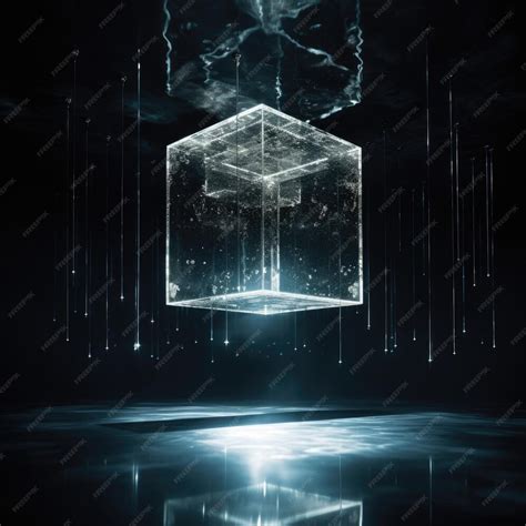 Premium Photo The Enigmatic Illusion A Mirror Cube Suspended In