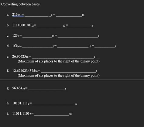 answered converting between bases a 21310 b … bartleby