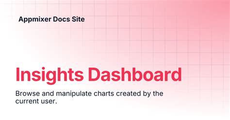 Insights Dashboard Appmixer Docs Site