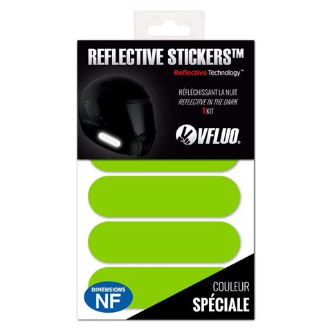 Kit 4 Retro Reflective Green Stripes Stickers For