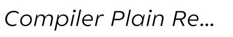 Compiler Plain Font Webfont And Desktop Myfonts