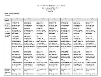 First Two Weeks Of School Lesson Plans By Hennings1st Tpt