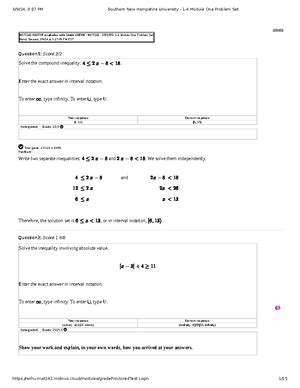 5 2 Module Five Problem Set PRINT MAT 142 X3777 Precalculus With