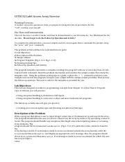 Lab8 Exceptions Pdf CST8132 Lab8 Access Array Exercise Warmup
