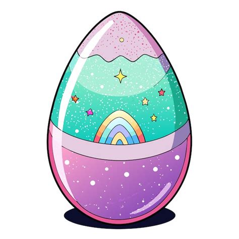 Premium Vector A Colorful Egg With Rainbow Colors On It