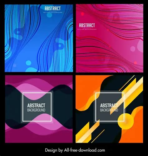 Abstract Background Template Dynamic Circular Wavy Lines Symmetry Vectors Graphic Art Designs In