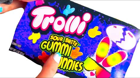 New Trolli Sour Brite Gummi Bunnies Easter Candy Unboxing Youtube