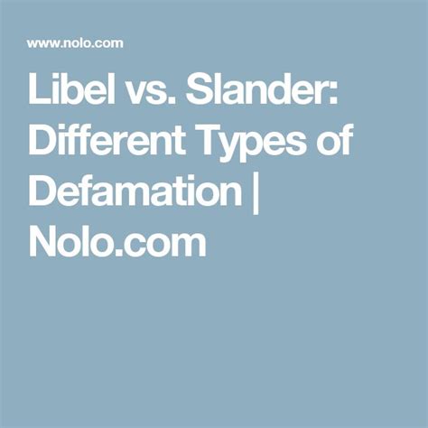 Libel Vs Slander Different Types Of Defamation