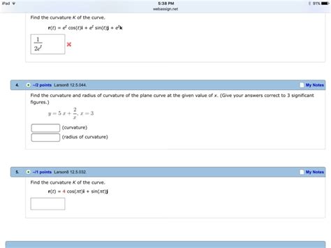 Solved Find The Curvature K Of The Curve R T E T Chegg