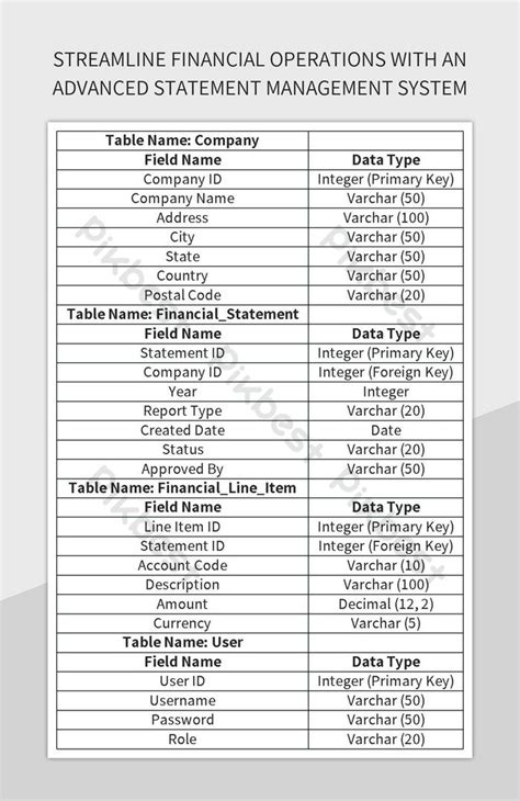 Streamline Financial Operations With An Advanced Statement Management System Excel Template