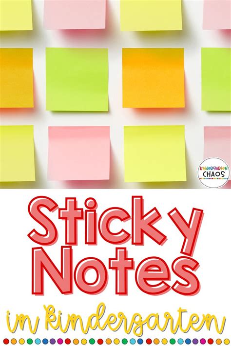 Ways To Use Sticky Notes For Learning Activities In Kindergarten