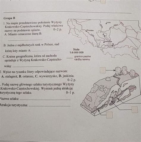 DAJE NAJ KTO ZROBI PIERWSZY Grupa B 1 Na Mapie Przedstawiono