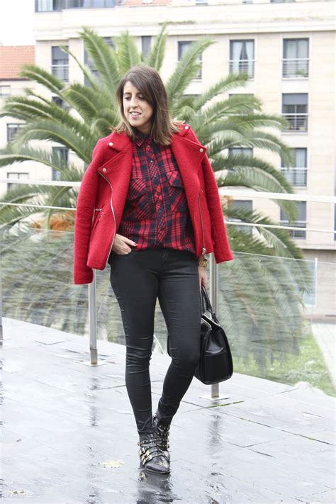 Cuadros Camisa Estampada Roja Y Negra Zara