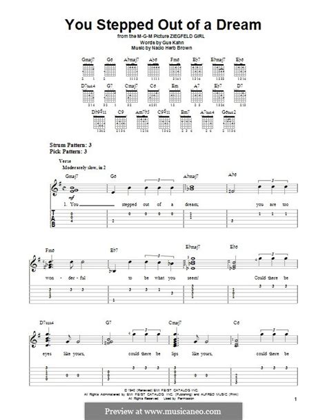 You Stepped Out Of A Dream From Ziegfeld Girl By Nh Brown On Musicaneo