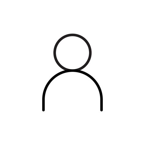 Human Simple Line Icon On White Background 22516108 Vector Art At Vecteezy