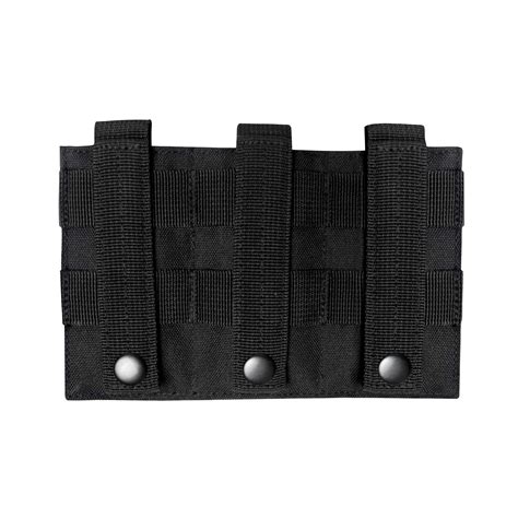 Rothco Black Molle Triple Pistol Mag Pouch Robbins Airsoft