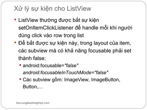 Bài 8 Listview And Binding Ppt