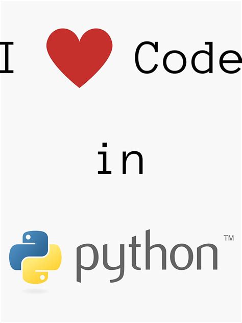 I Love Code In Python Sticker For Sale By Lsepolis123 Redbubble