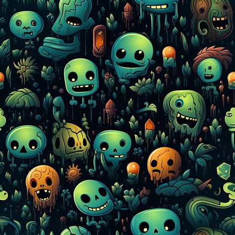 Premium Ai Image A Zombie Pattern Illustration