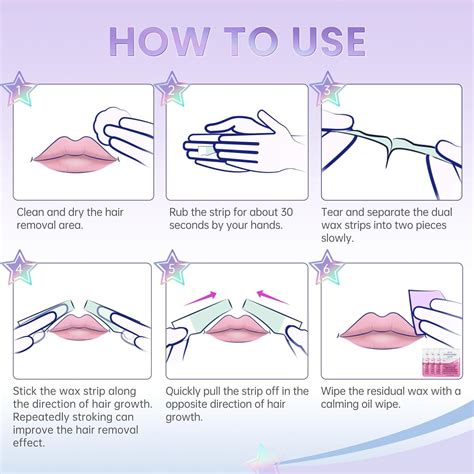 Lawink Mouth Waxing Kit 20 Strips For Eyebrow Hair Removal With