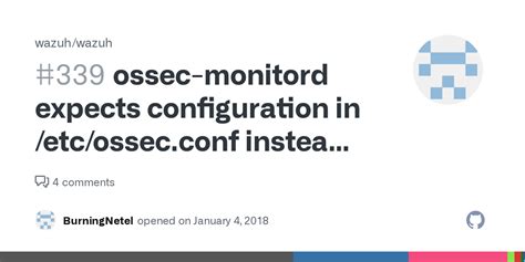 Ossec Monitord Expects Configuration In Etcnf Instead Of Varossecetcnf By