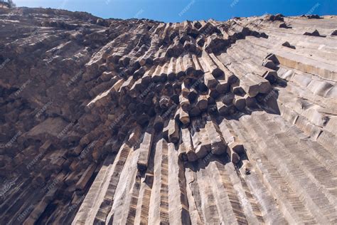 premium photo basalt columns in armenia symphony of stones tourist