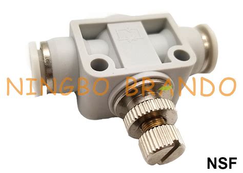 Nsf One Way Push In Pipe Quick Connect Tube Pneumatic Air Flow Speed