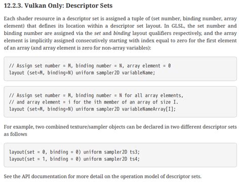 Confused About Vulkan Binding And Set Rules In Glsl Please Help Rvulkan