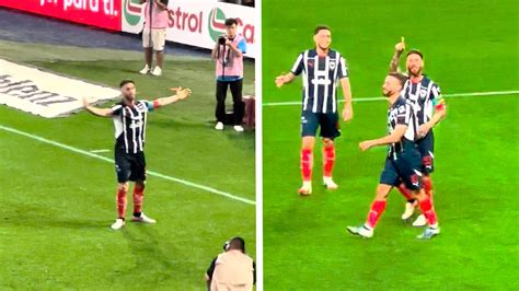 Sergio Ramos anota su primer gol con Rayados y así lo celebra con la